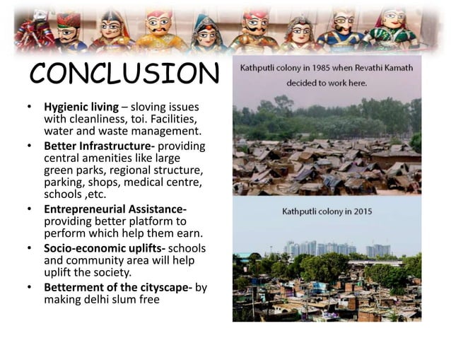 Kathputli colony slum development | PPTX