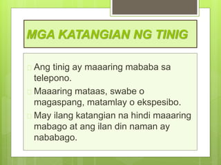 Katangian ng Tinig | PPTX