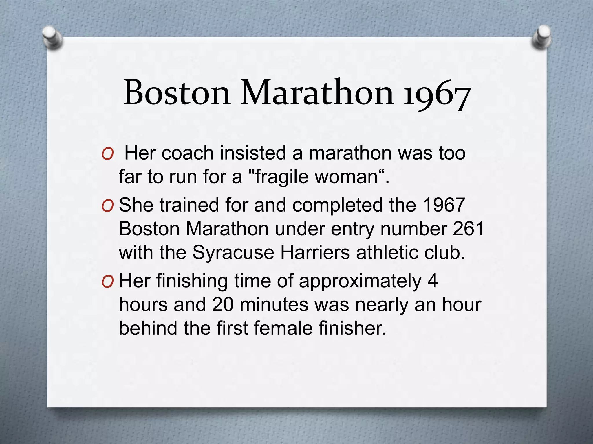 Kathrine switzer | PPTX