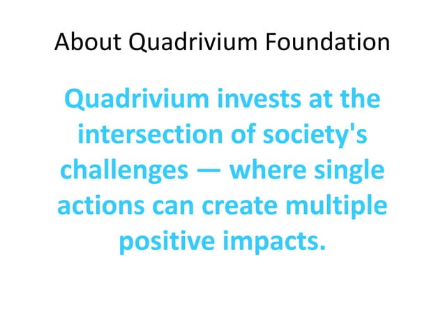 Quadrivium Foundation | PPT