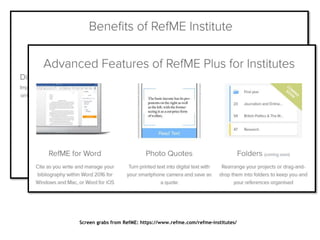2.7 Referencing Solved! The RefME solution | PPT