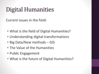 Kathryn eccles digital humanities | PPTX