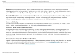 Kathryn's stockett's the help and 1960s feminism | PDF