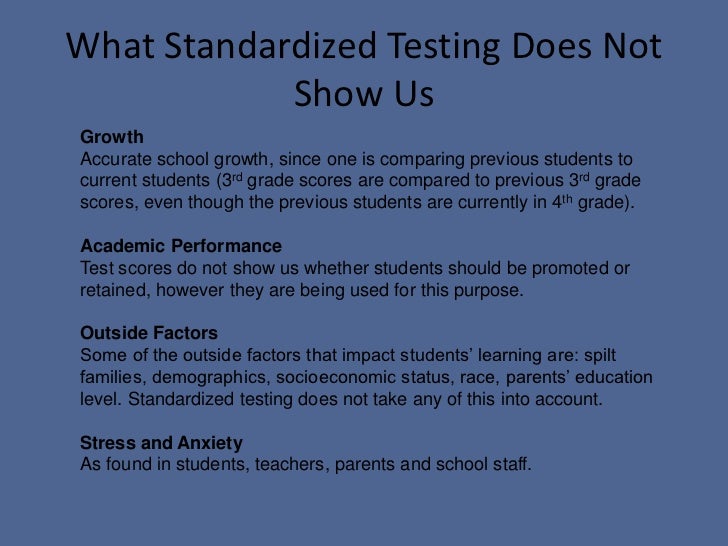 Standardized Tests Causing Stress