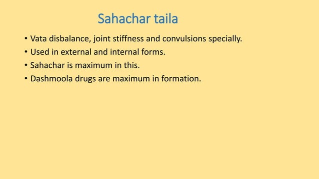 kati basti and kati pichu, sahachar taila | PPT