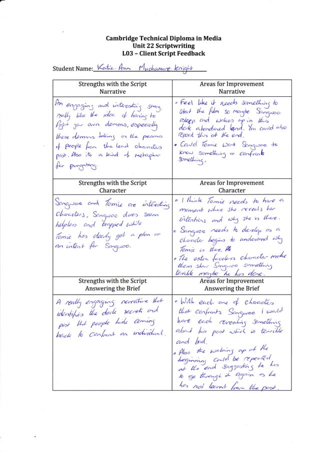 script feedback | PDF