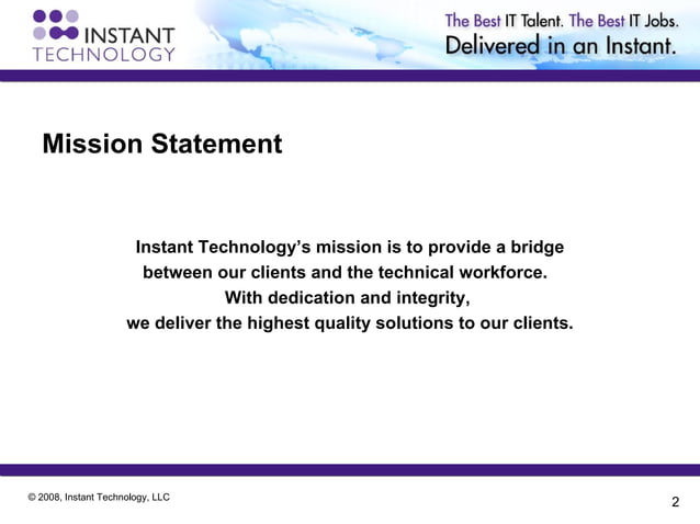 Instant Technology Overview | PPT