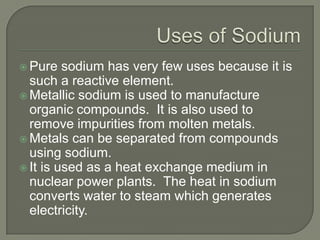 Sodium (Katie Carrico) | PPTX | Chemistry | Science