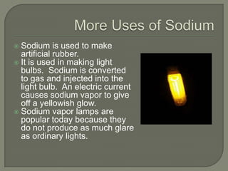 Sodium (Katie Carrico) | PPTX | Chemistry | Science