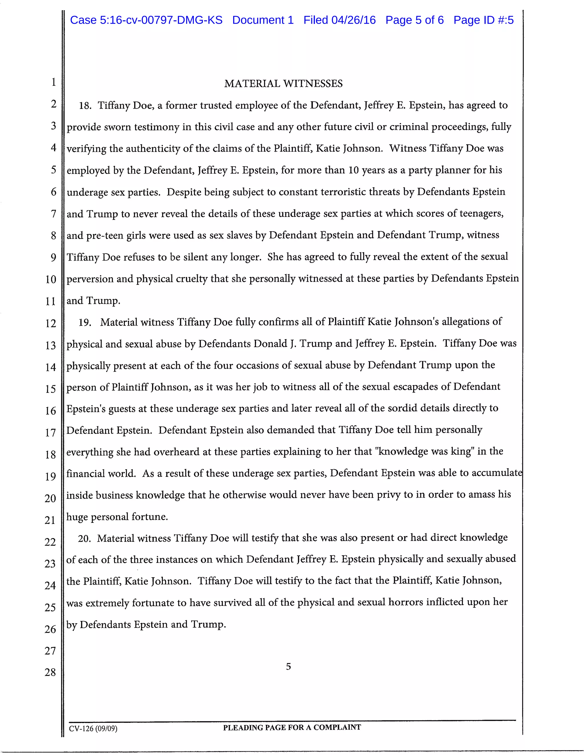Katie Johnson Civil case for Rape Trump Epstein.pdf