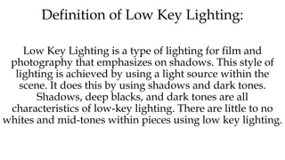 Low-key lighting | PPTX | Makeup and Accessories | Beauty