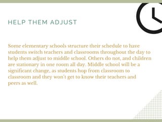 Transitioning Your Child to Middle School | PDF