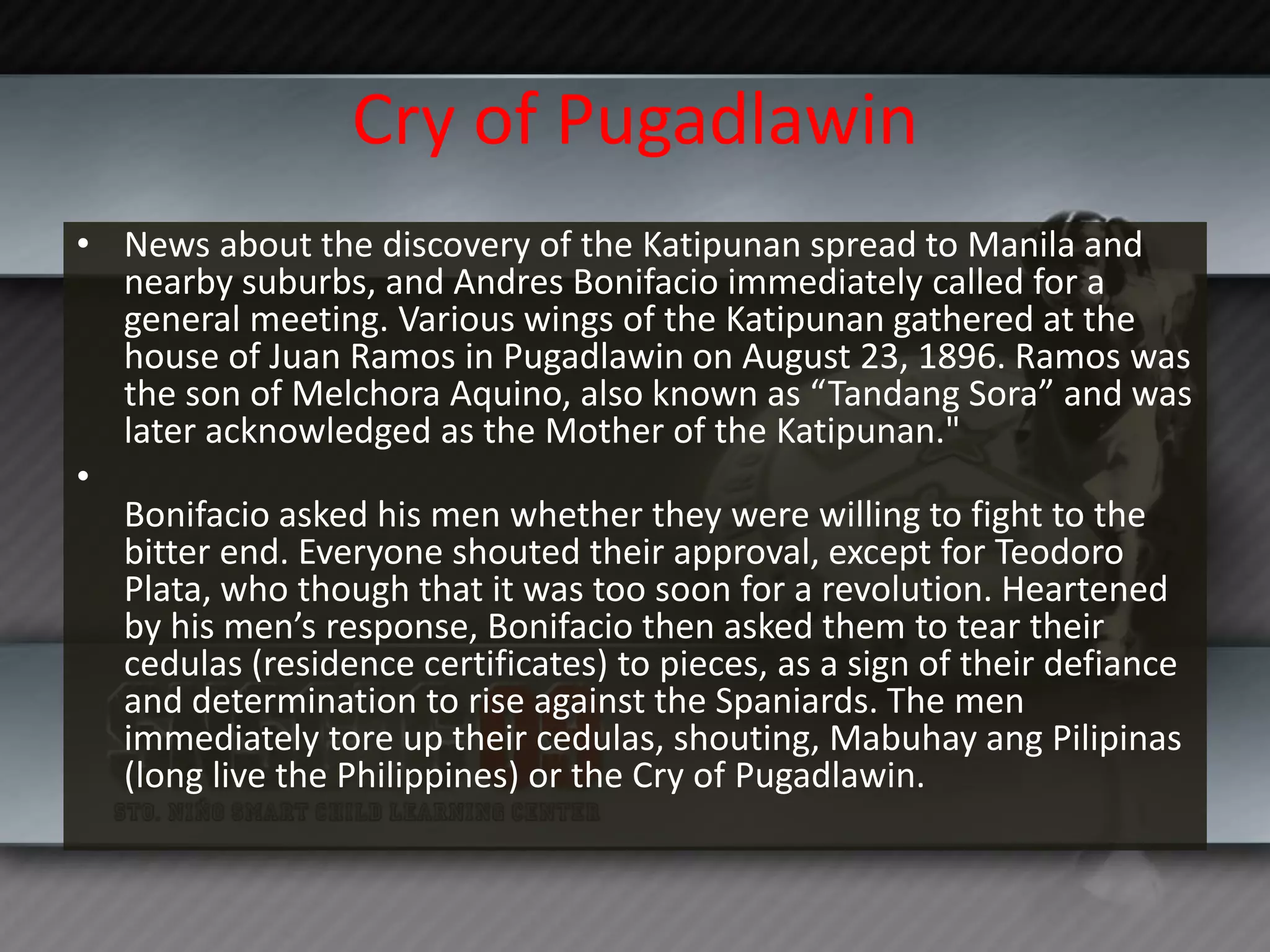 Katipunan 090914212453-phpapp02 | PPTX