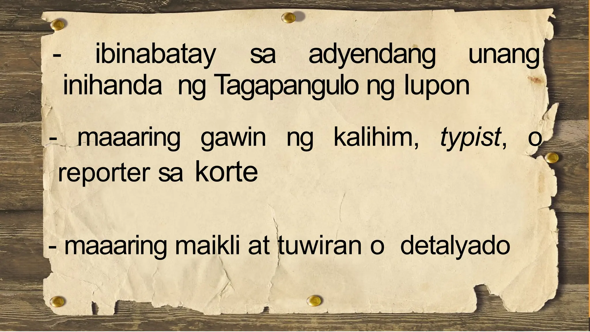 KATITIKAN NG PULONG PRESENTATION (FILIPINO) | PPTX