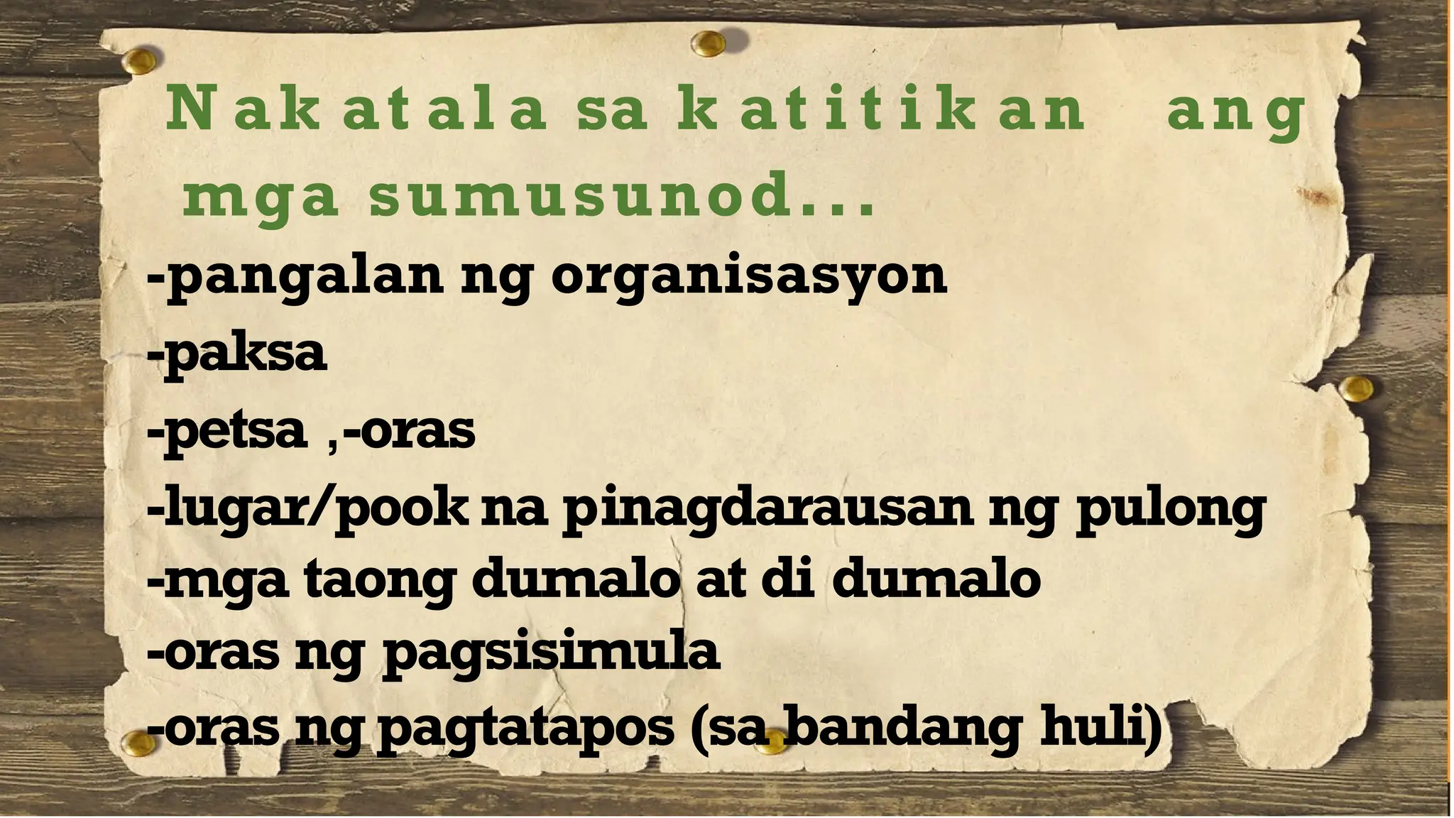 KATITIKAN NG PULONG PRESENTATION (FILIPINO) | PPTX