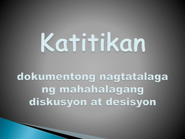 Katitikan | PPTX