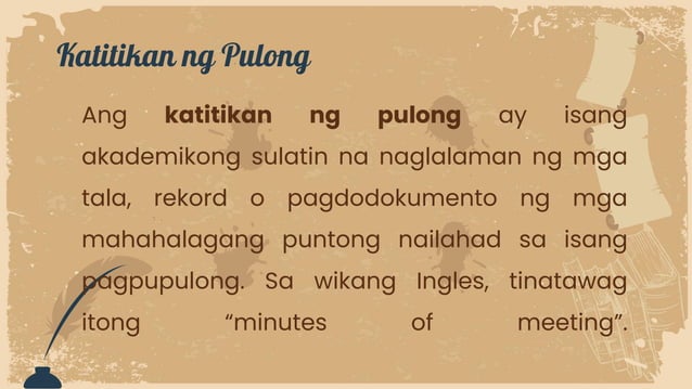 Katitikan-ng-Pulong halimbawa at explanation | PDF