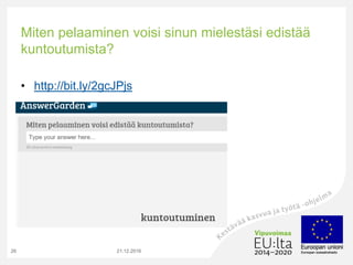 Katja raitio hyötypelit käyttöön | PDF