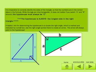 Pythagorean Theorem Tutorial | PPT | Physics | Science