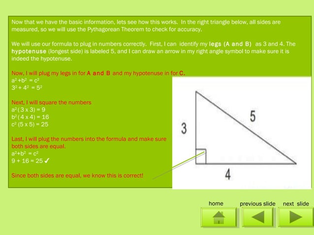 Pythagorean Theorem Tutorial | PPT