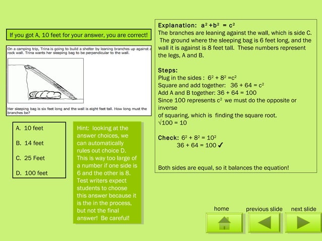 Pythagorean Theorem Tutorial | PPT
