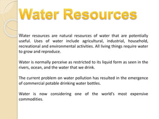 Grade 11 Chapter 4 Module Earth Science : Water Resources | PPTX