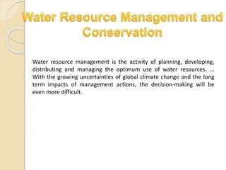 Grade 11 Chapter 4 Module Earth Science : Water Resources | PPTX