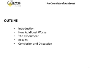 Kato Mivule: An Overview of Adaptive Boosting – AdaBoost | PDF