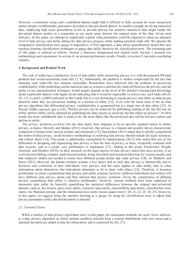 A Comparative Analysis Of Data Privacy And Utility Parameter Adjustme