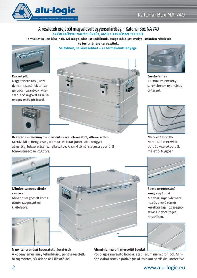 Aluminium katonai doboz - Katonai box NA 740 hu | PDF