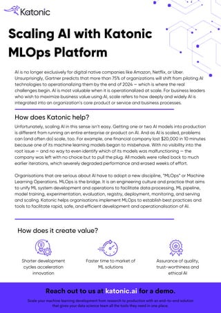 Katonic ml ops platform one pager | PDF | Technology Industry | Industries