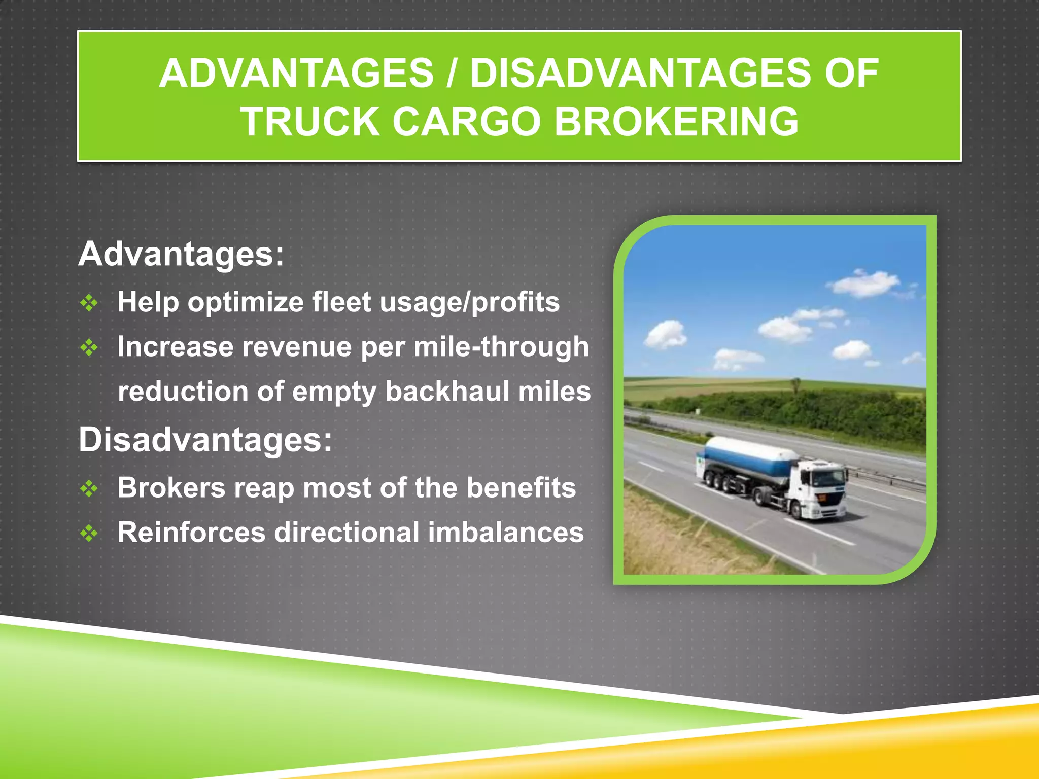 Truck Cargo Brokering | PPTX