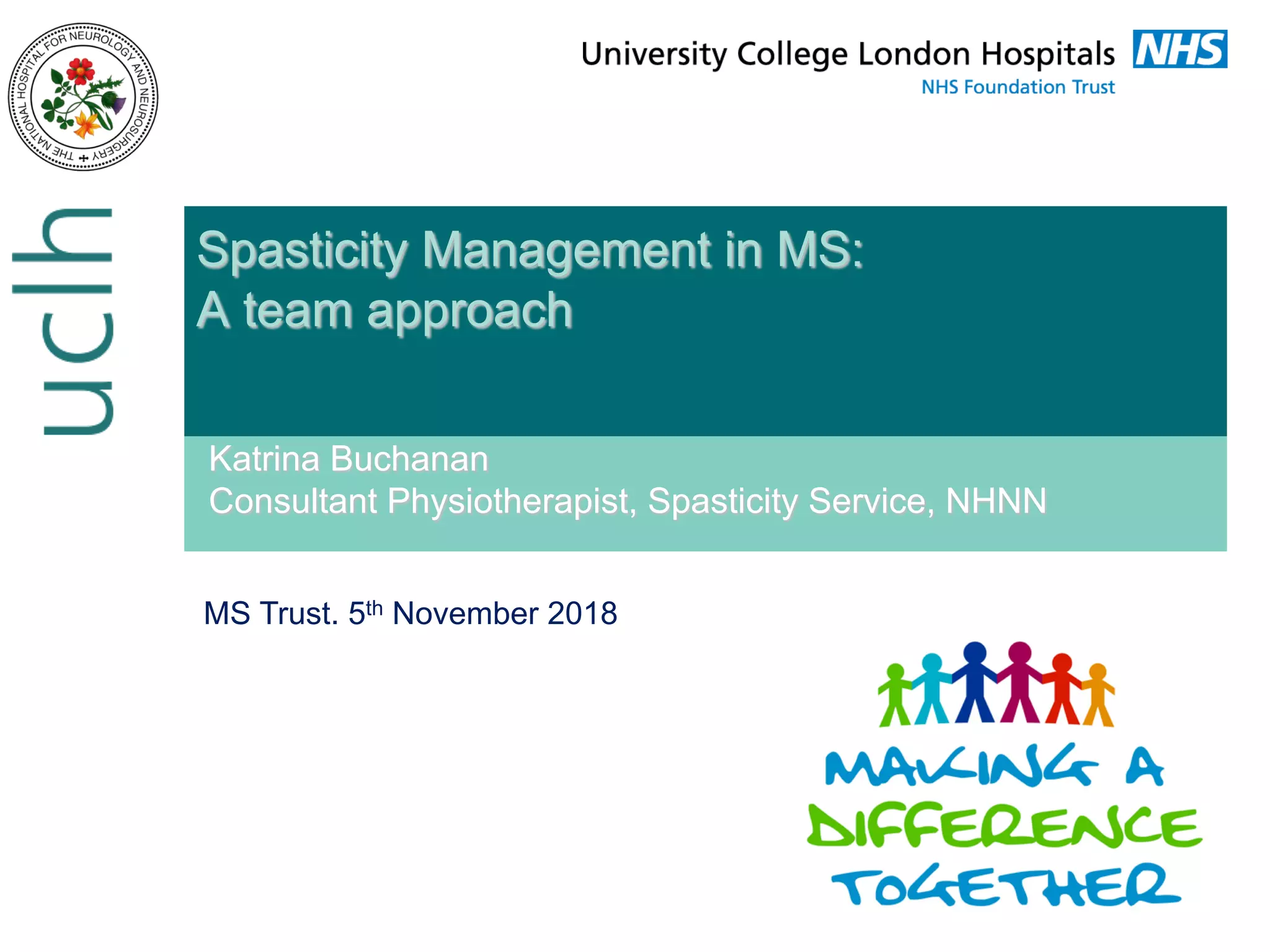 Katrina Buchanan - Spasticity Management in MS: A team approach | PDF