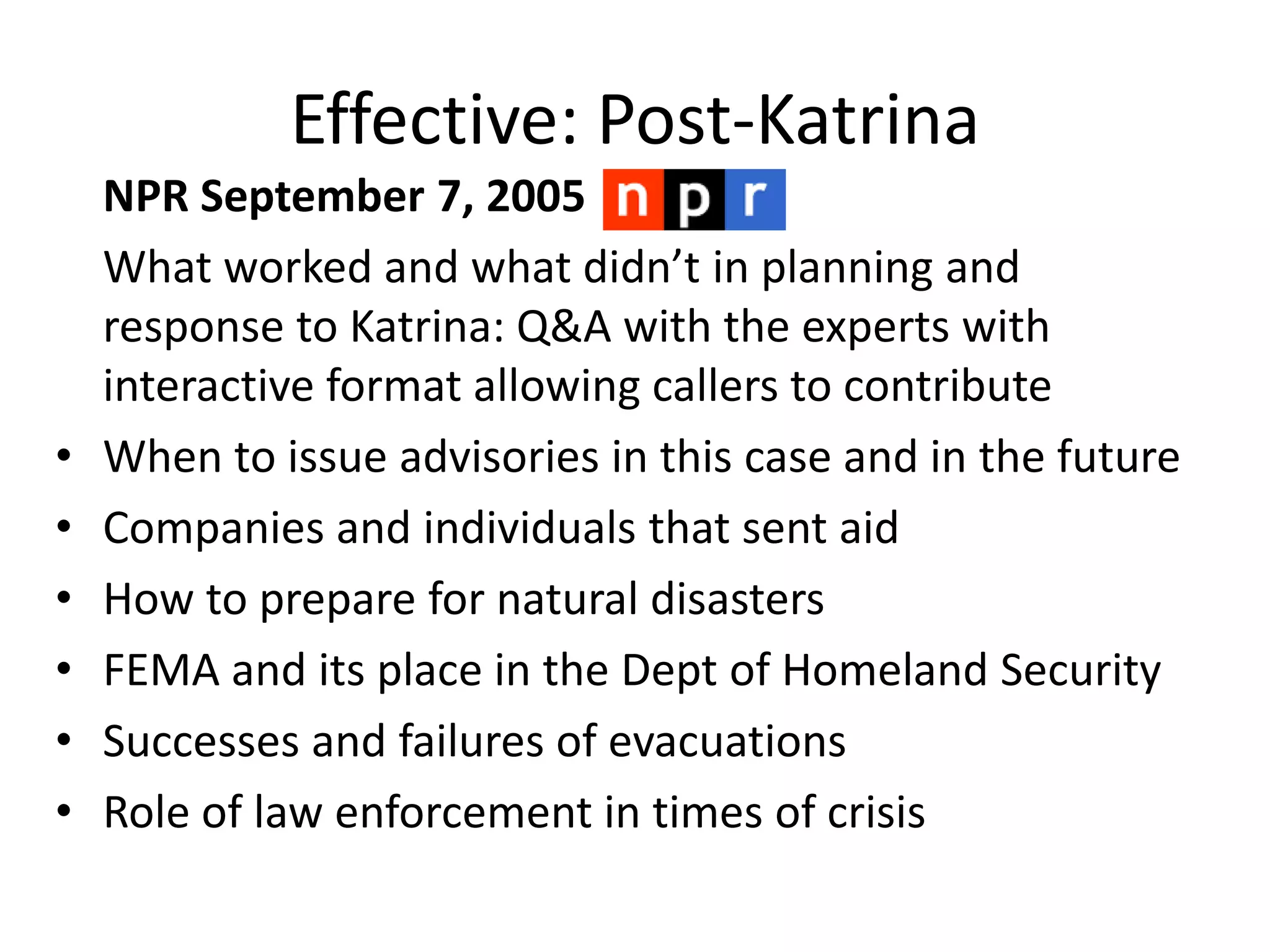 Katrina group presentation ppt | PPT
