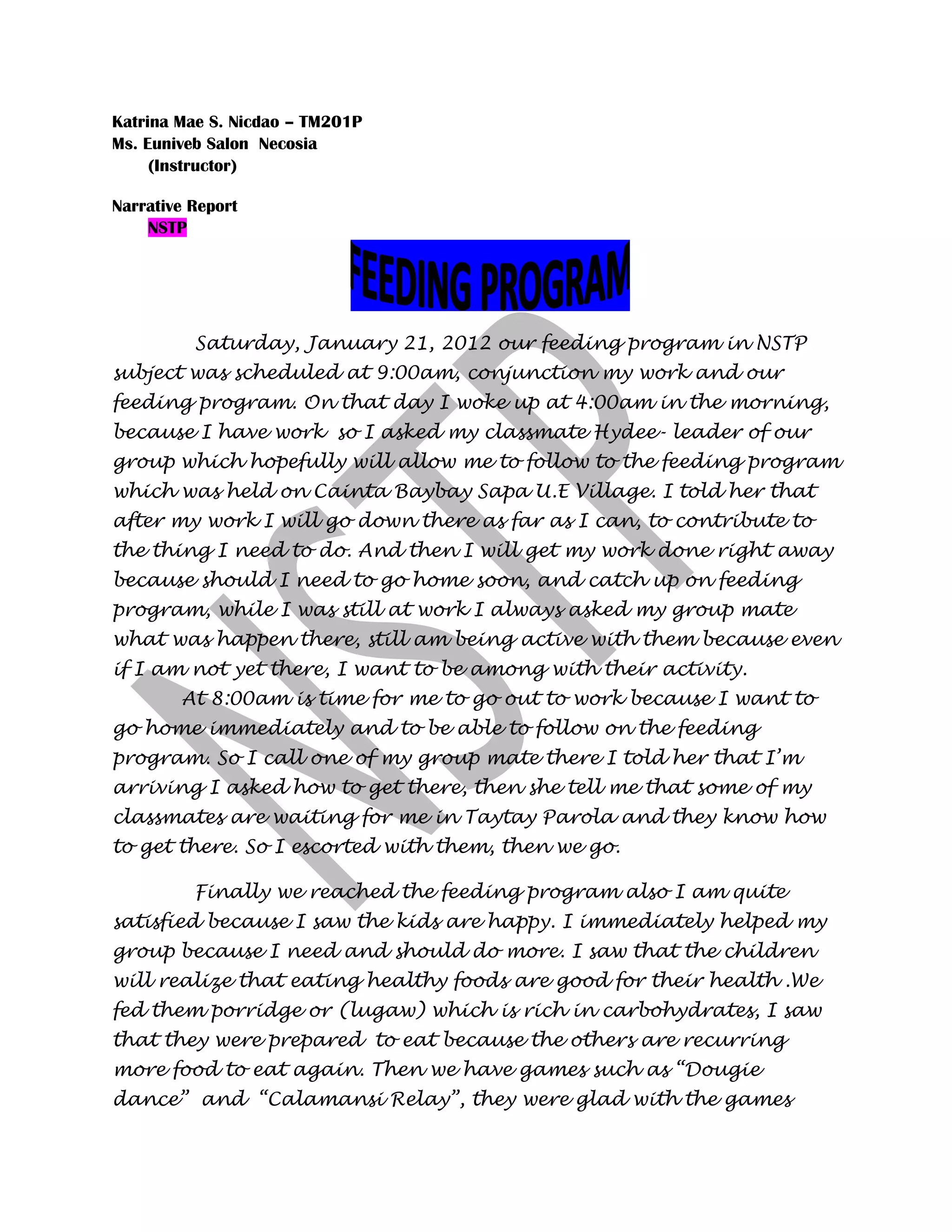 Katrina mae s | DOCX