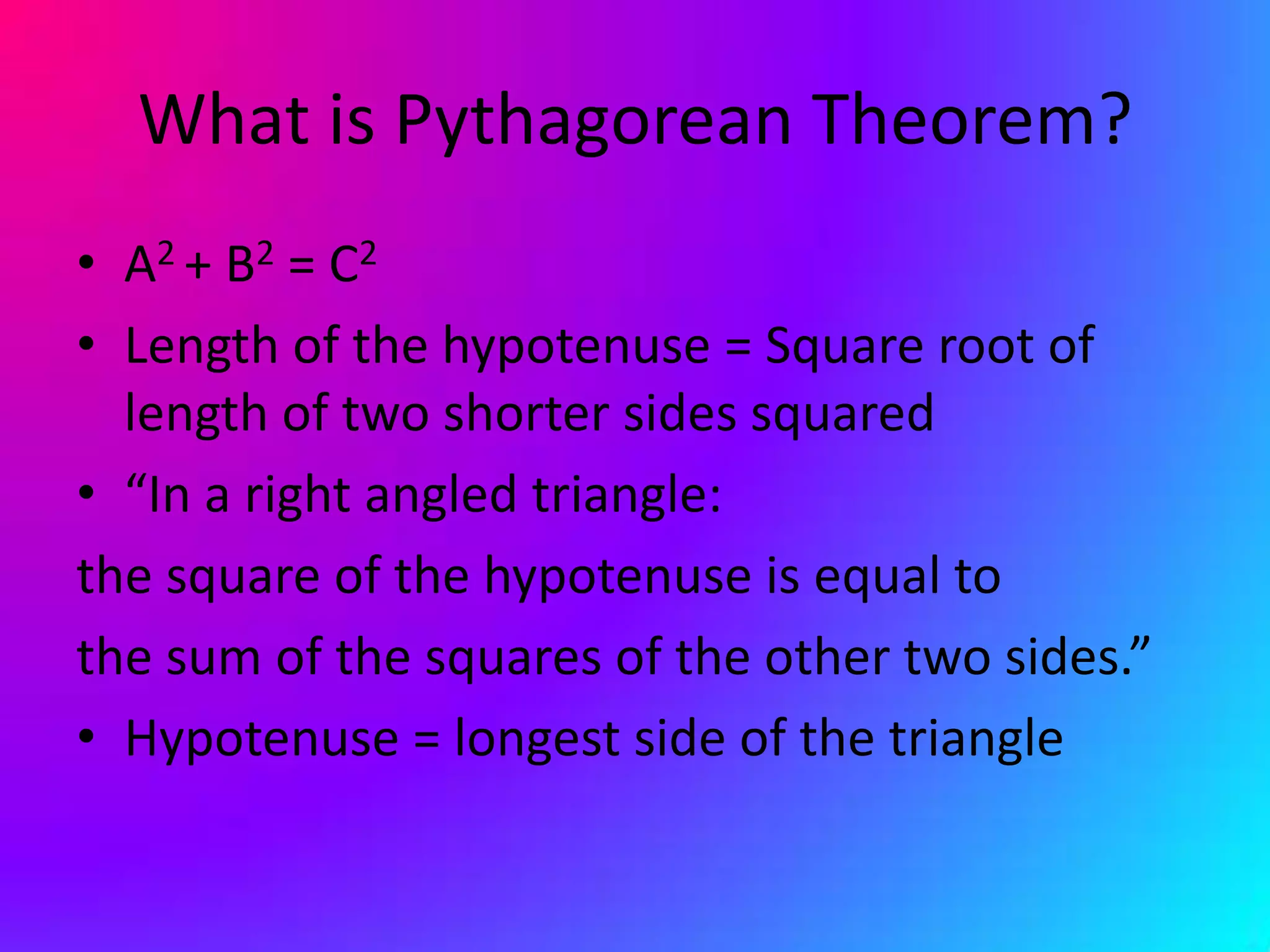 Math 7H Katrina Pythagorean Theorem | PPSX