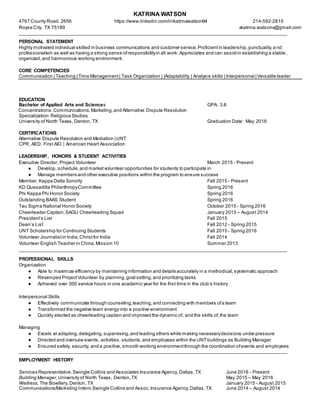 Katrina Watson's Resume | DOCX