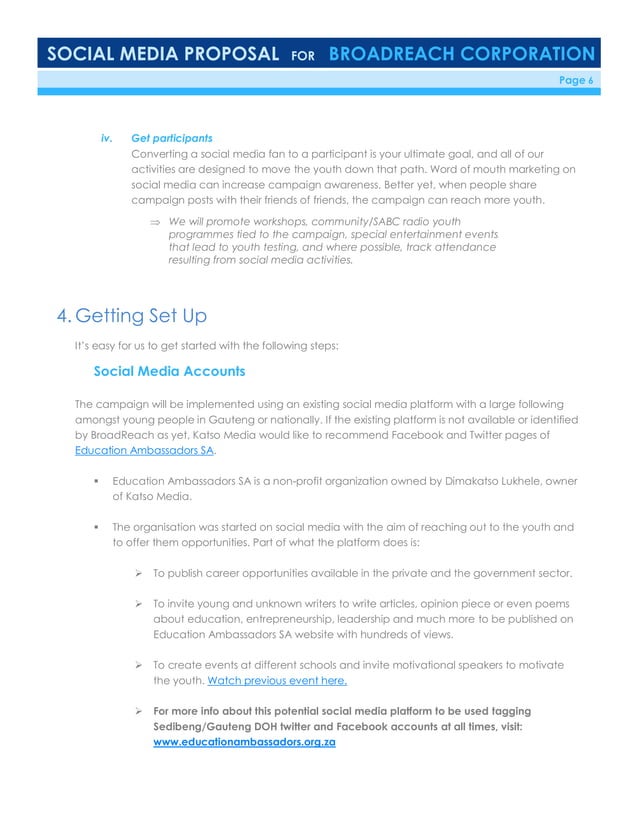 Katso Media Social Media Proposal Sample Template | PDF | Social ...