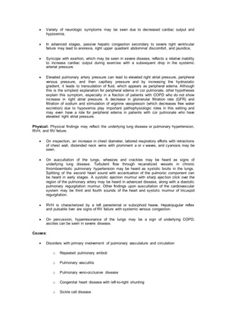 Cor pulmonale | DOCX