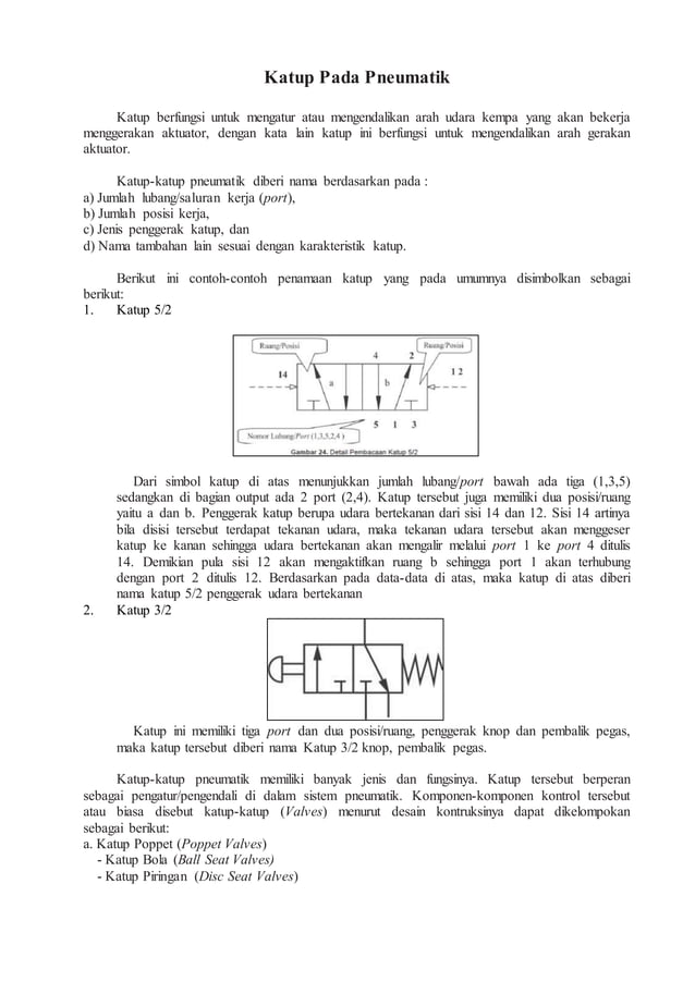 Katup-katup Pada Pneumatik | DOCX