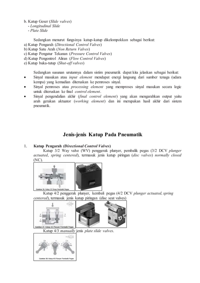 Katup-katup Pada Pneumatik | DOCX