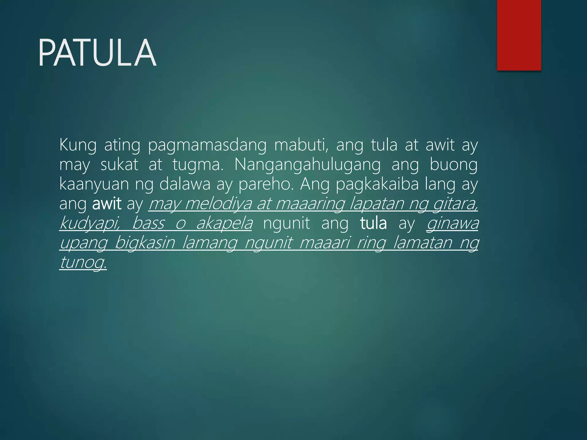 Katutubong panitikan pptx (1) | PPTX