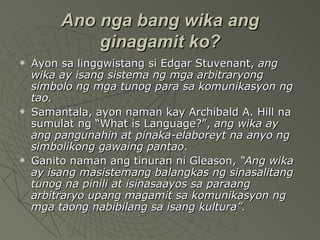 Katuturan ng wika | PPT