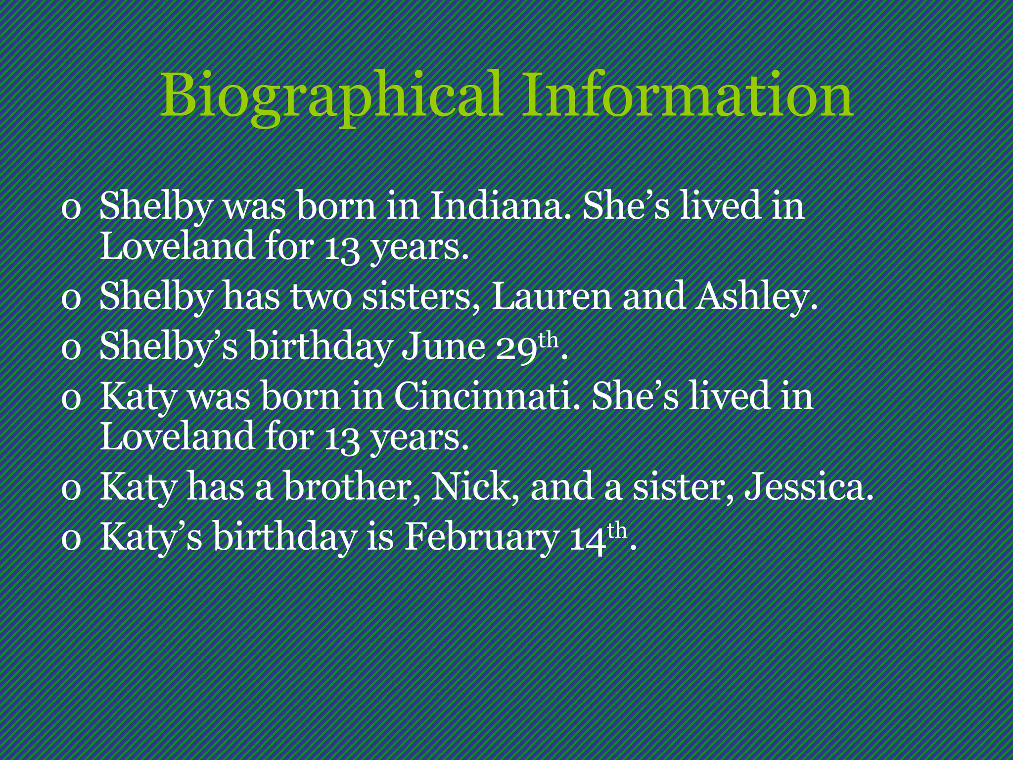 shelby and katy. | PPT