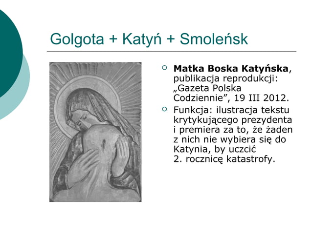 Katyn jako symbol polityczny i quasireligijny | PPT