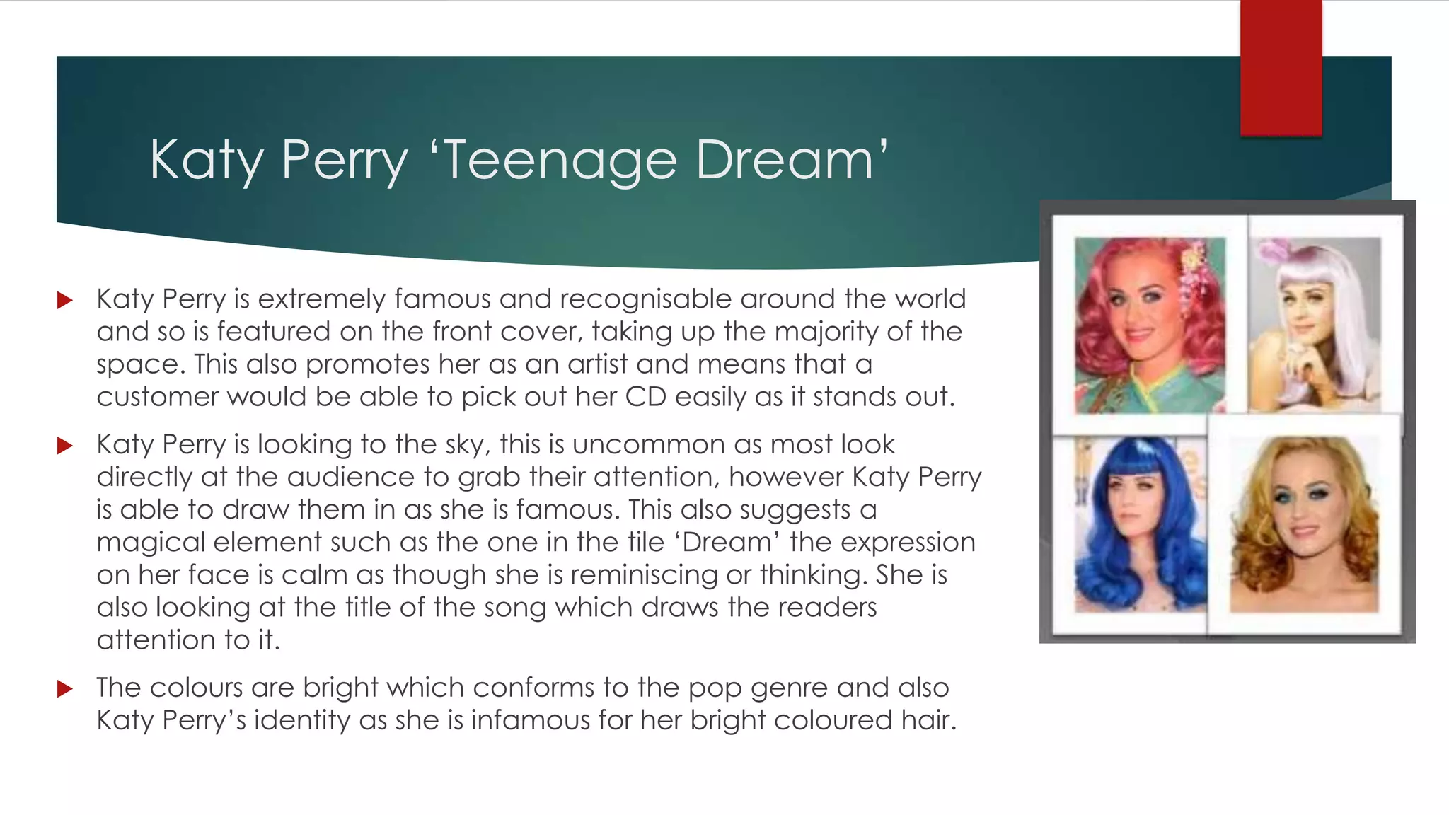 Katy perry album cover and back analysis | PPTX