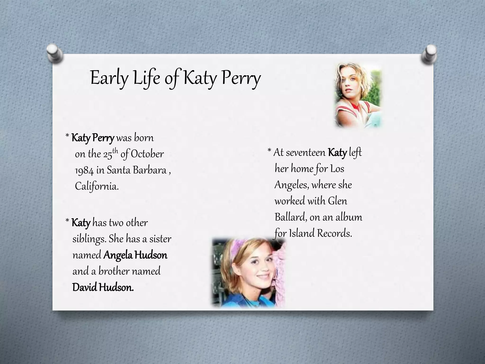 Katy Perry Biography | PPTX