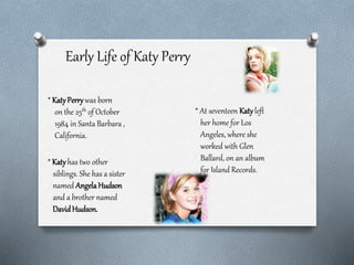 Katy Perry Biography | PPTX
