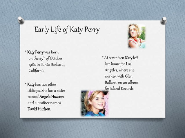 Katy Perry Biography | PPT