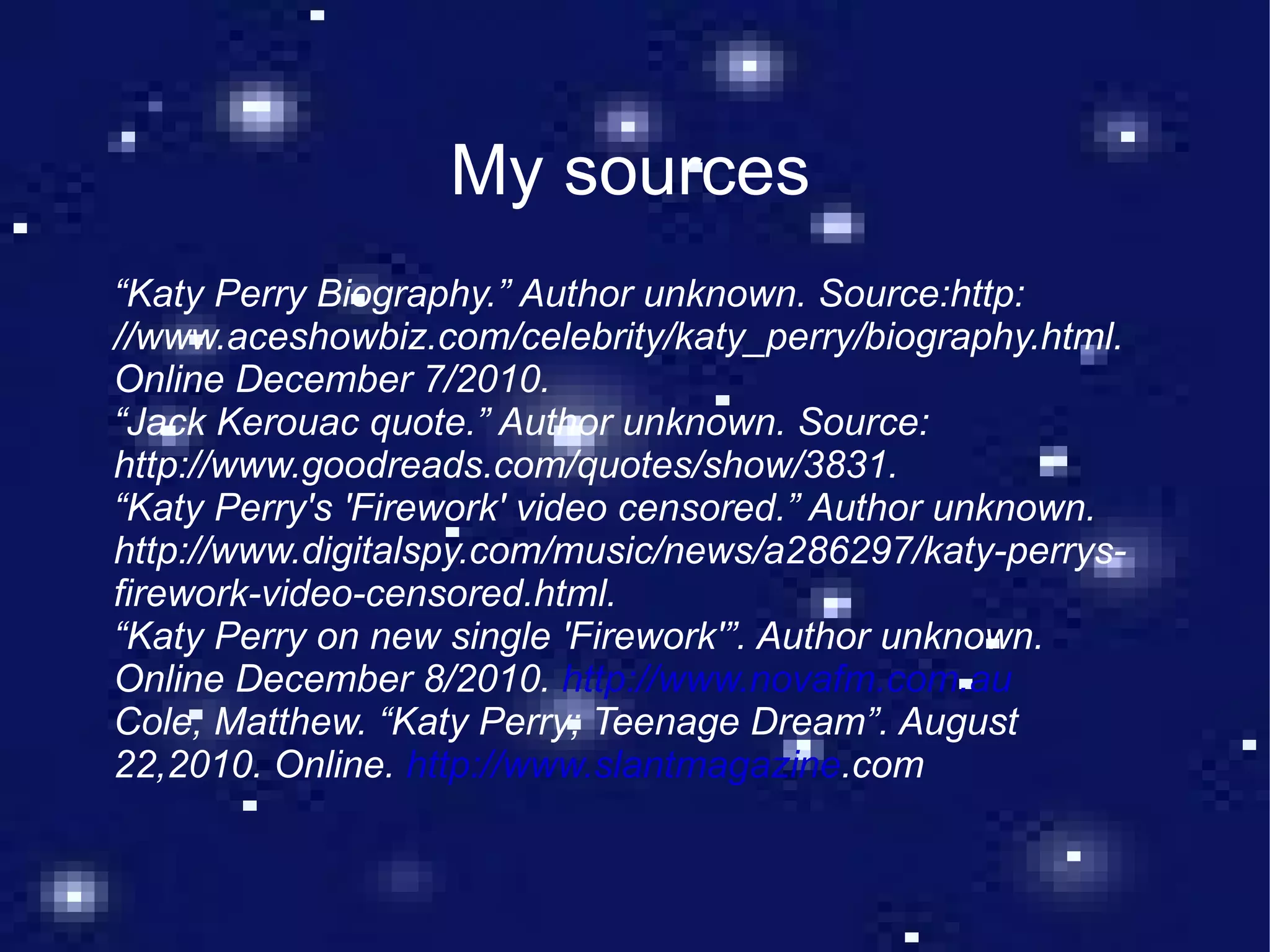 Figurative language in Katy Perry's "Firework" | ODP